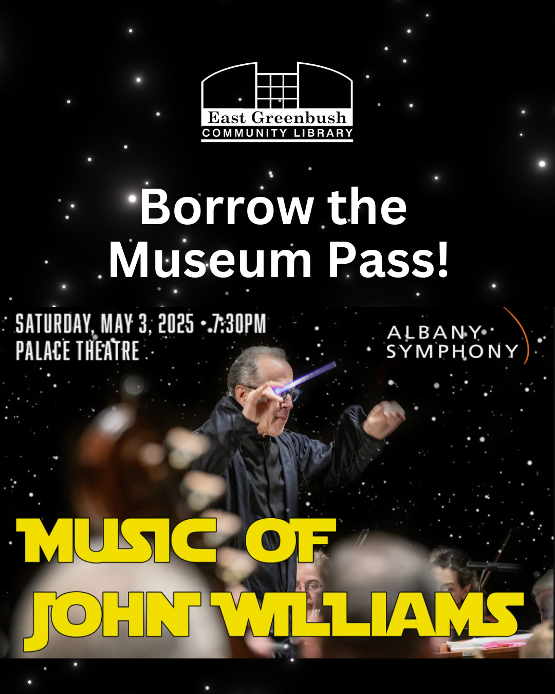 :notes: Get the Pass for Free Tickets to Music of John Williams on Sat. 5/3